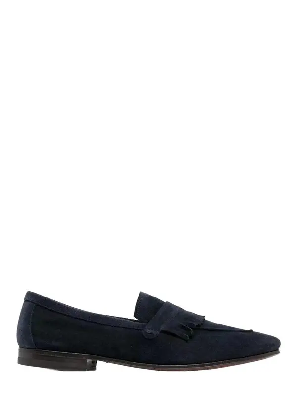 HENDERSON BARACCO Fringe-detail Suede Loafers - Blue