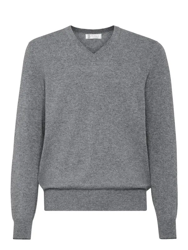 Brunello Cucinelli V-neck Sweater - Grey