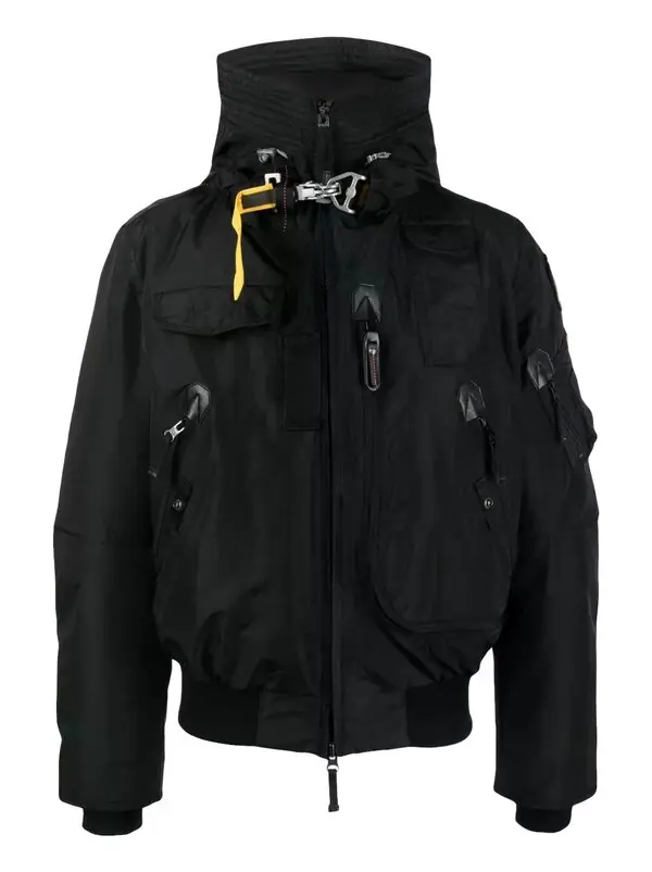 PARAJUMPERS Logo-patch Hooded Jacket - Black