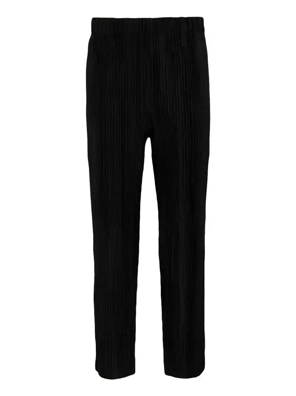 Issey Miyake Basic Tapered Plissé Trousers - Black