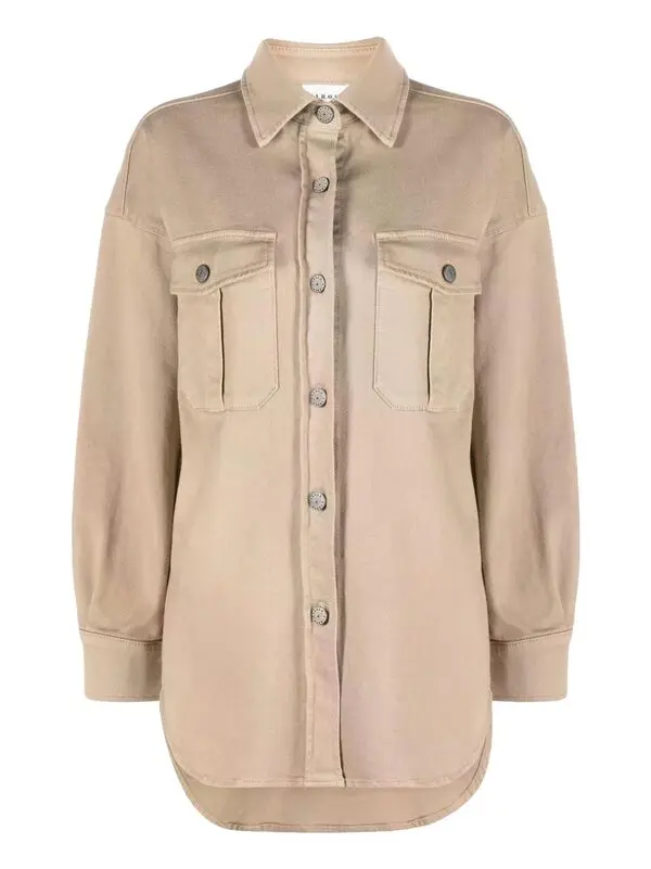 P.a.r.o.s.h Buttoned Denim Jacket - Neutrals