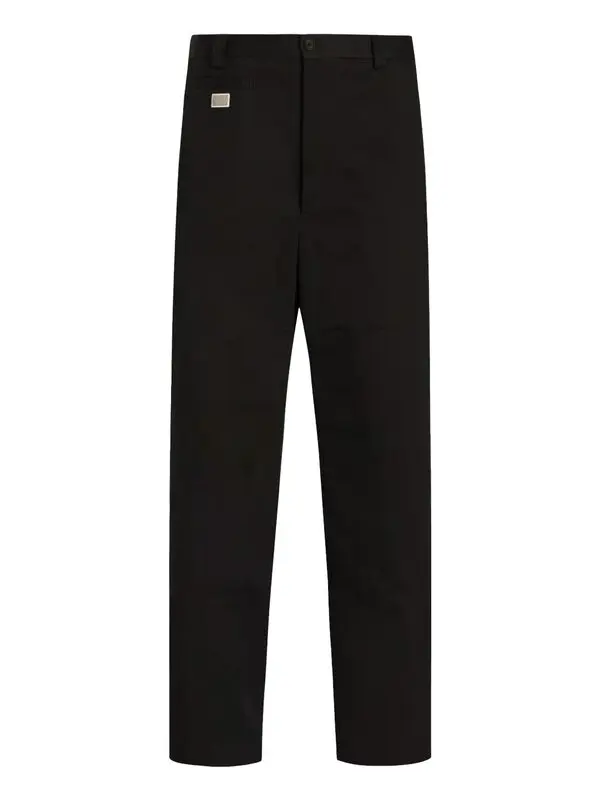Dolce & Gabbana Logo-plaque Trousers - Black