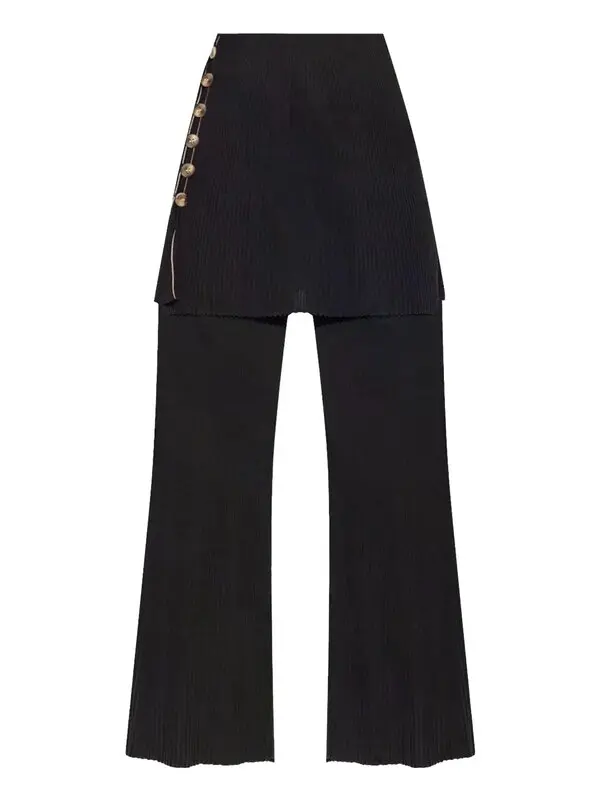 BY MALENE BIRGER Bolone Skirted Wide-leg Trousers - Black