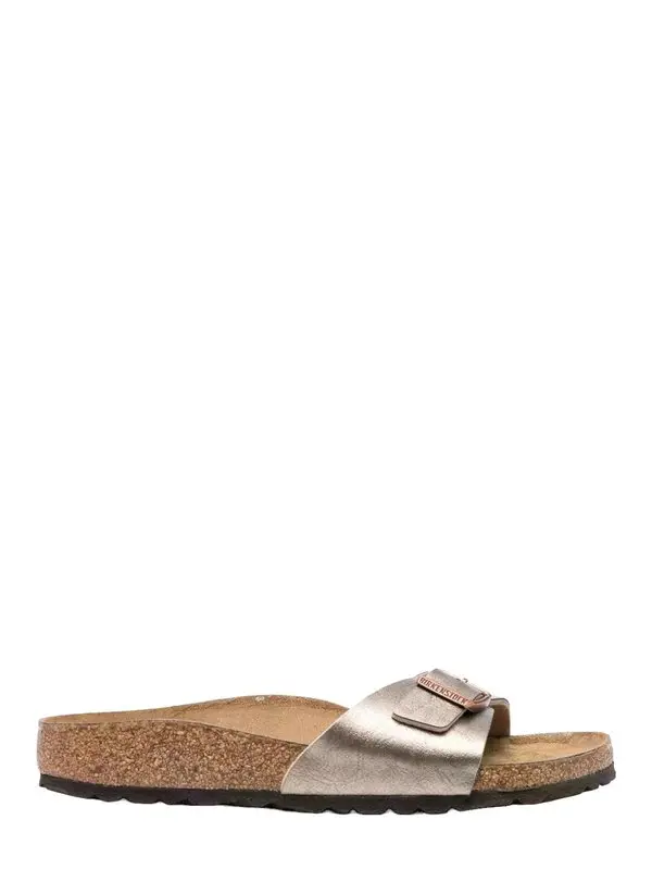 BIRKENSTOCK Madrid Metallic-effect Leather Sandals - Grey