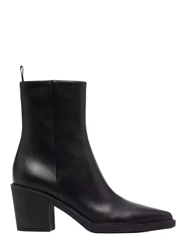 GIANVITO ROSSI Dylan Leather Ankle Boots - Black