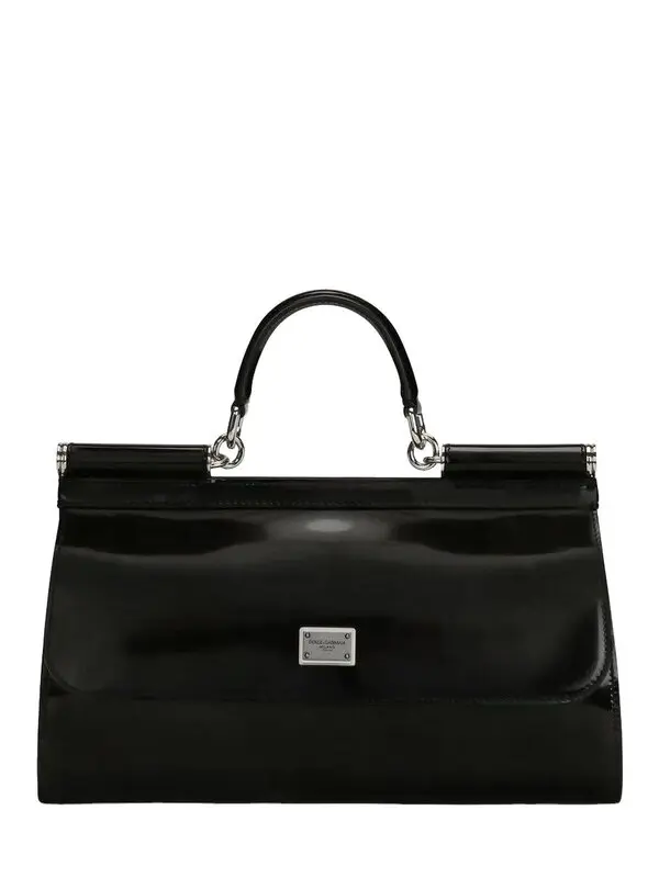 Dolce & Gabbana Sicily Leather Top-handle Bag - Black