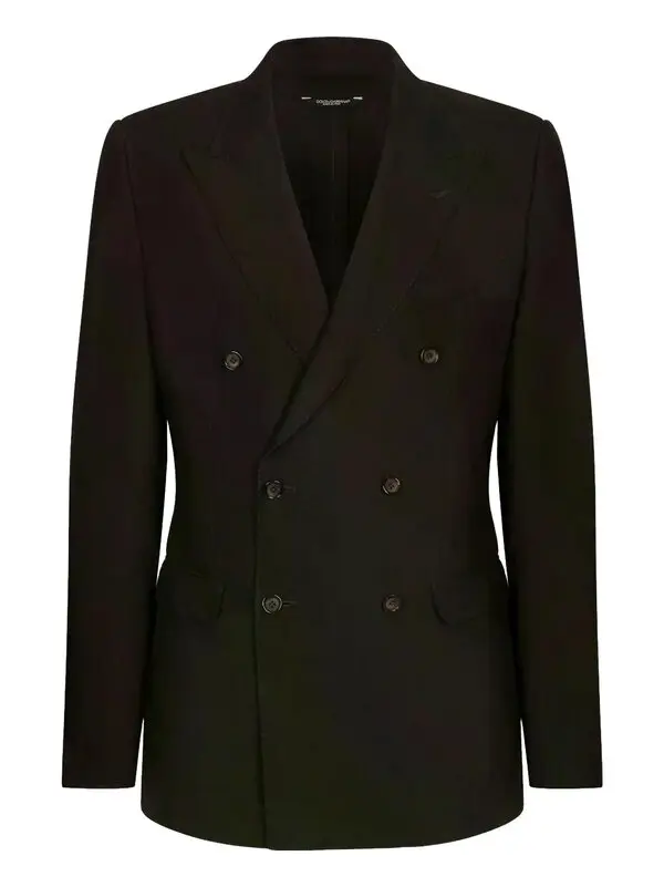 Dolce & Gabbana Double-breasted Linen Blazer - Brown