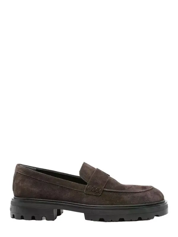 Hogan H673 Suede Loafers - Brown