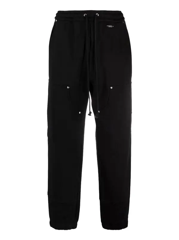 032C Straight-leg Organic Cotton Track Pants - Black