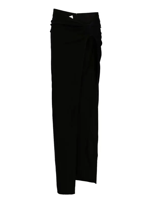 MONOT Asymmetric Side-slit Skirt - Black