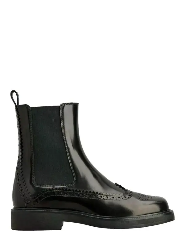 TOD'S Brogue-style Chelsea Boots - Black
