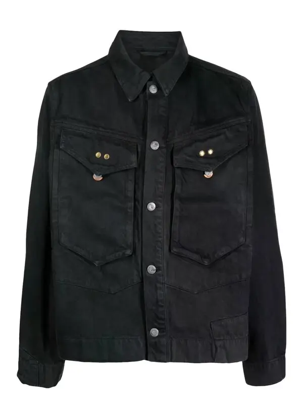 OBJECTS IV LIFE Cotton Button-up Jacket - Grey
