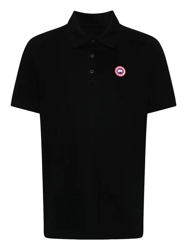 Canada Goose Logo-patch Polo Shirt - Black