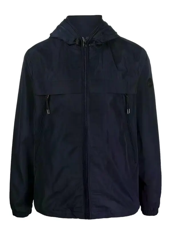 Michael Kors Zip-up Hooded Windbreaker - Blue