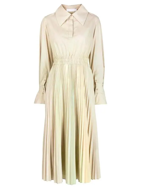 Simkhai Oversized-collar Pleated Shirt Dress - Grey