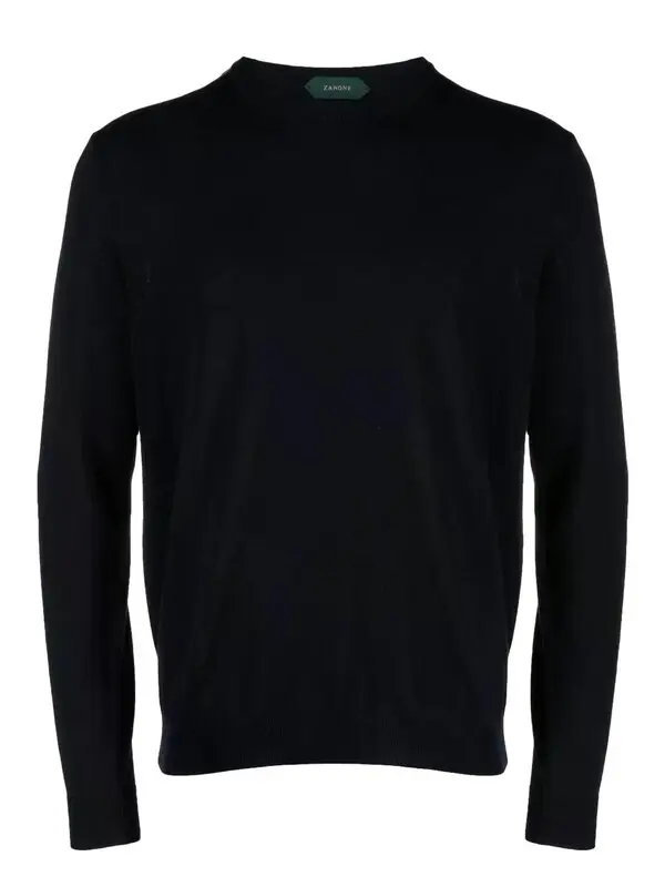 ZANONE Crew-neck Knitted Jumper - Blue