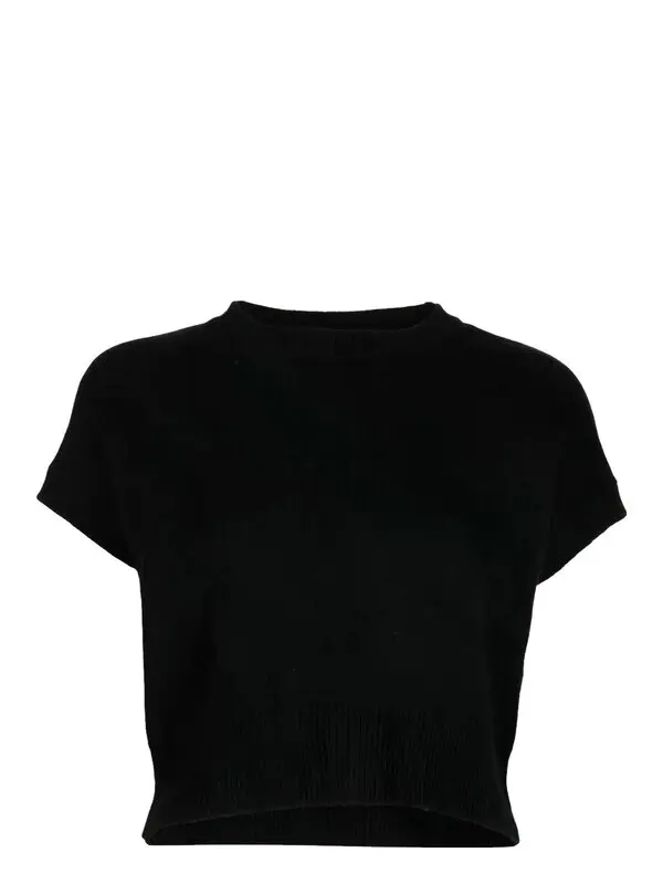 TEDDY CASHMERE Genova Sleeveless Cropped Cashmere Jumper - Black
