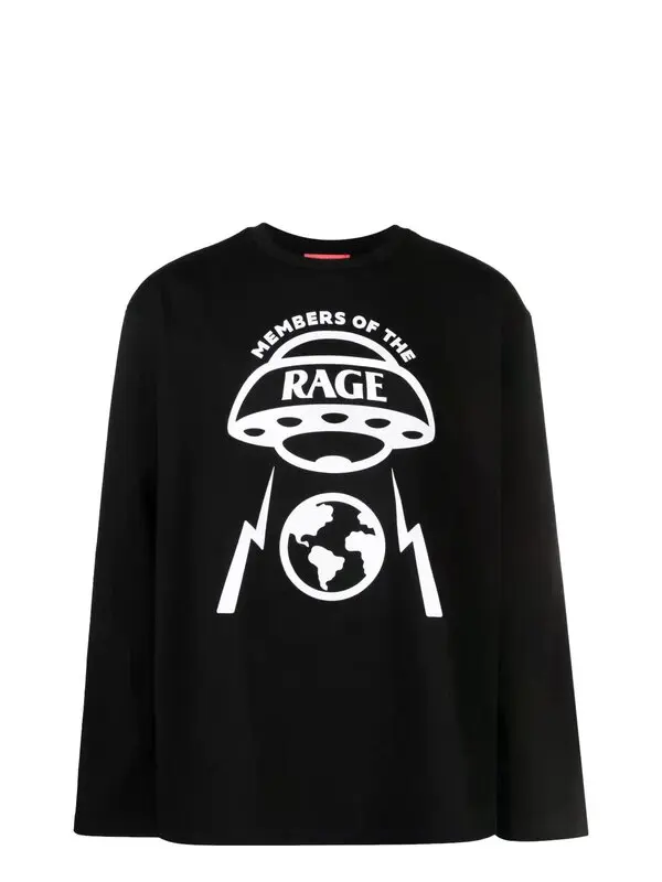 MEMBERS OF THE RAGE Illustration-print Cotton Sweatshirt - Black