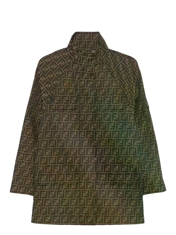 Fendi Ff Canvas Short Coat - Brown