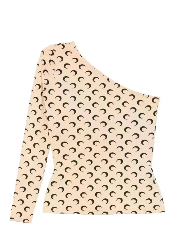 MARINE SERRE Crescent Moon Asymmetric Top - Neutrals
