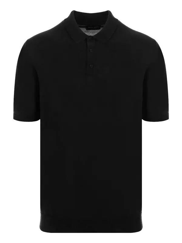 ROBERTO COLLINA Cotton Polo Shirt - Black
