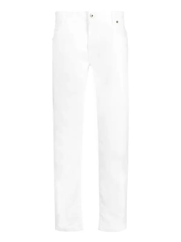 Eleventy Low-rise Tapered Jeans - White
