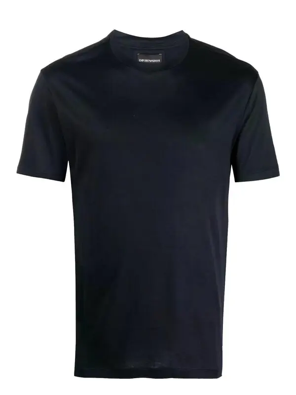 Emporio Armani Logo-patch Short-sleeve T-shirt - Blue