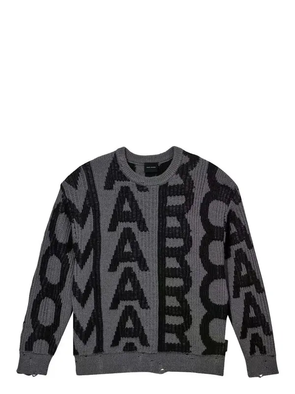 Marc Jacobs The Monogram Distressed Jumper - Grey