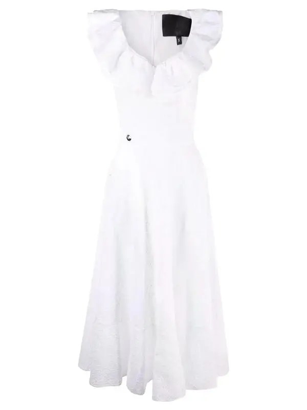 Philipp Plein Lace-design Midi Dress - White