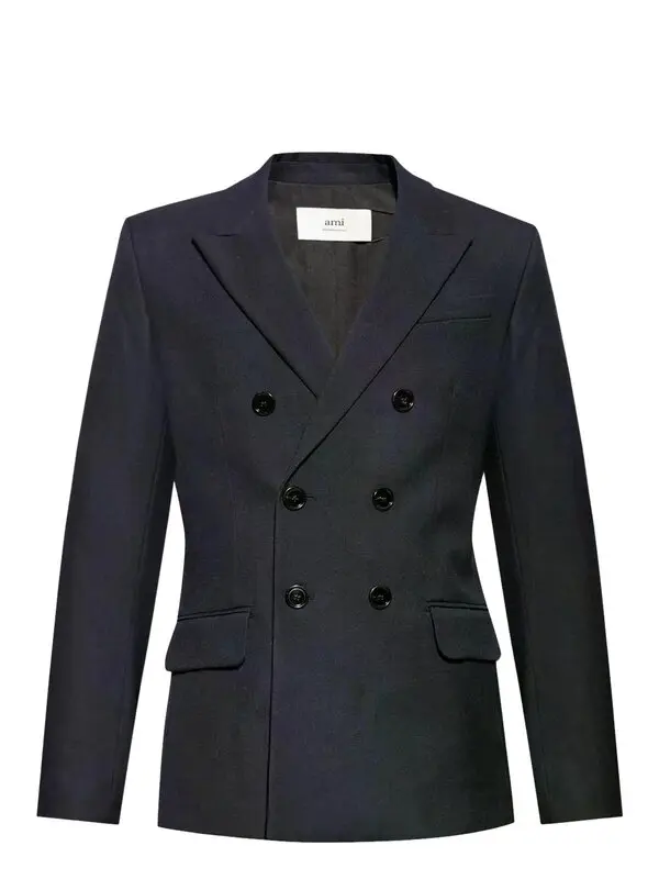 AMI Paris Double-breasted Blazer - Blue