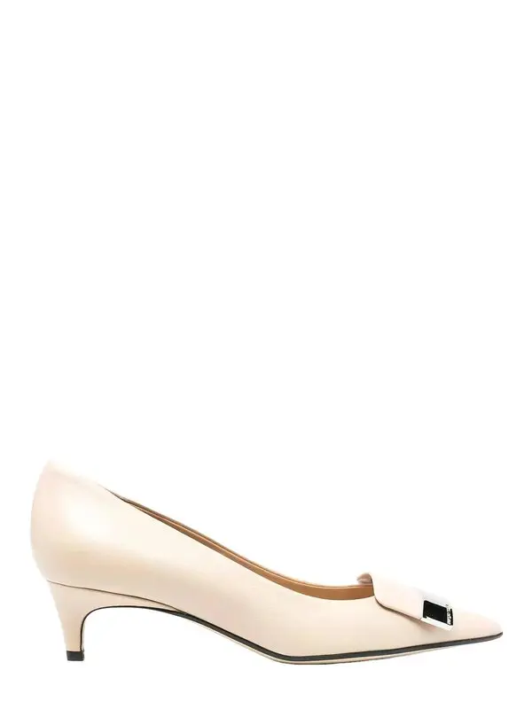 SERGIO ROSSI Sr1 45mm Plaque-embellished Pumps - Neutrals