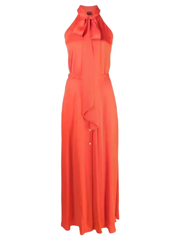 Aspesi Sleeveless V-neck Shirt Dress - Orange