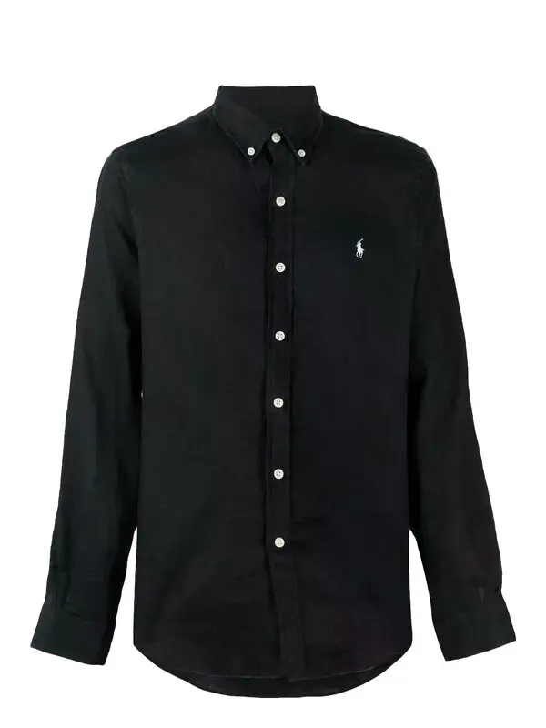 Polo Ralph Lauren Logo Button-down Shirt - Black