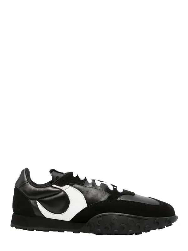 MARINE SERRE Leather Sneakers - Black