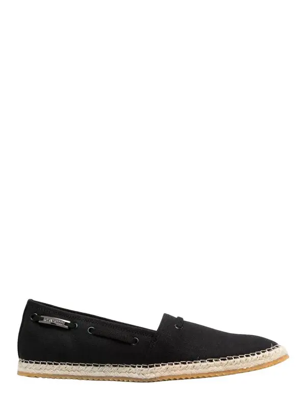Roberto Cavalli Logo-plaque Flat Espadrilles - Black