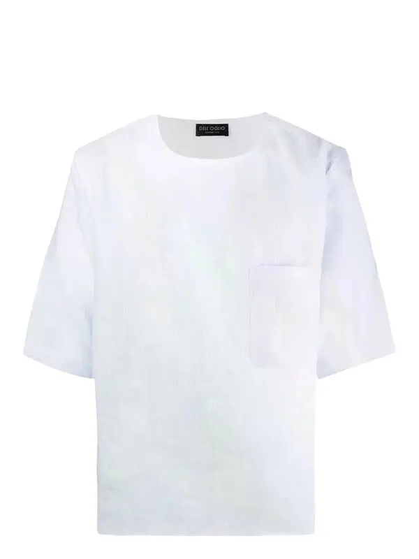 DELL'OGLIO Short-sleeve Linen T-shirt - Blue