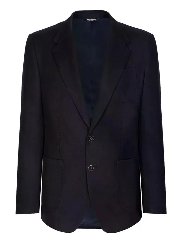 Dolce & Gabbana Patch Pocket Single-breasted Blazer - Blue