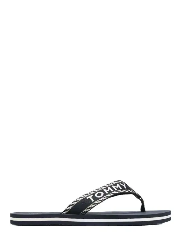 Tommy Hilfiger Logo-jacquard Flip Flops - Blue