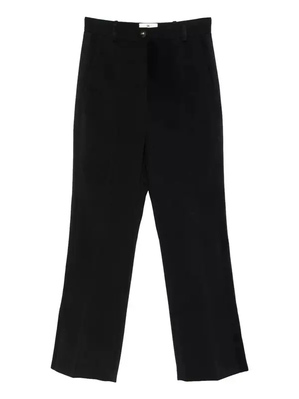 Elisabetta Franchi Satin-trim Crepe Trousers - Black
