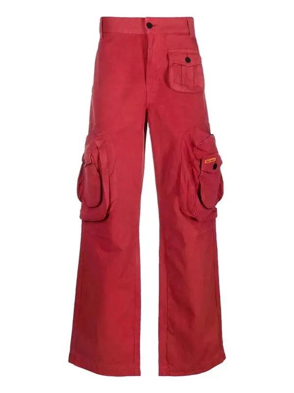 Heron Preston Logo-patch Cargo Trousers - Red