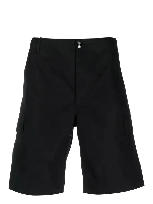 Kenzo Cotton Cargo Shorts - Black