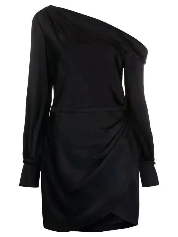 Simkhai Cameron Asymmetric Minidress - Black