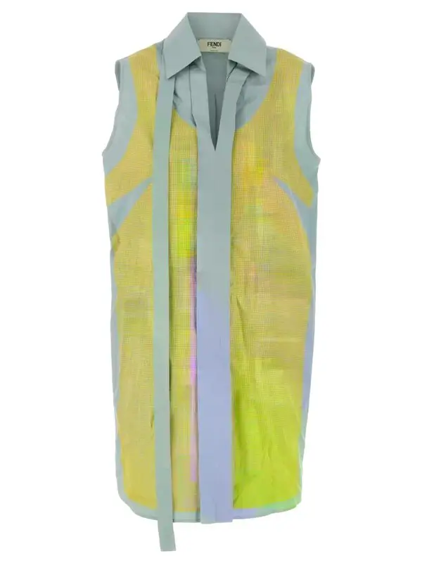 Fendi Two-tone Mini Dress - Blue