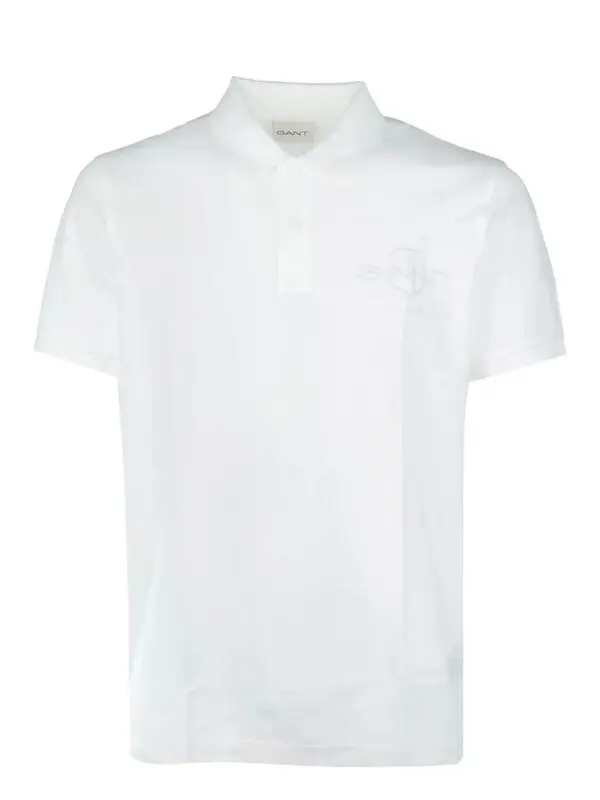 Gant Logo-embroidered Polo Shirt - White
