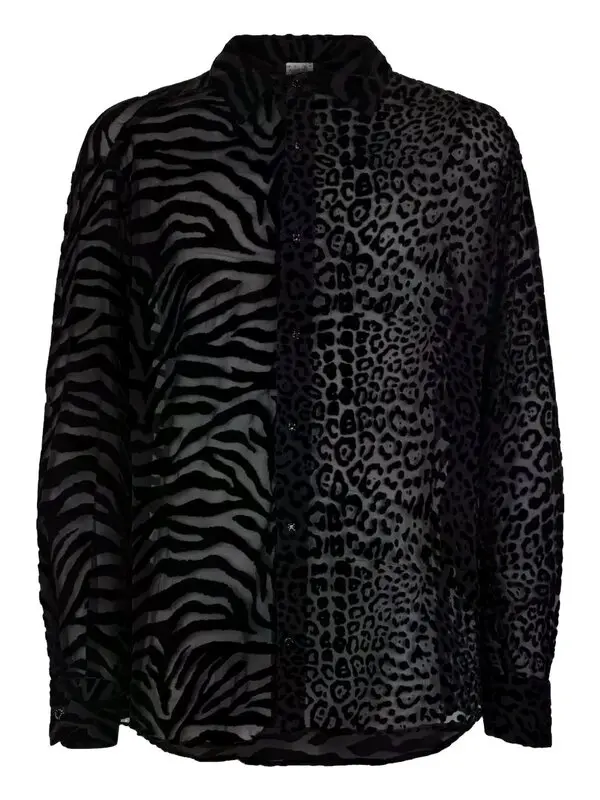 Roberto Cavalli Animal-print Shirt - Black