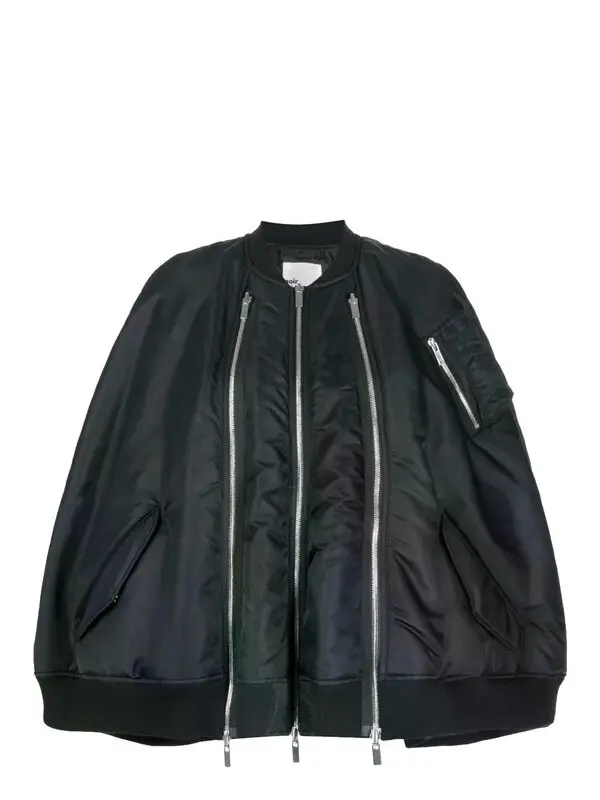 Noir Kei Ninomiya Zipped Padded Cape - Black