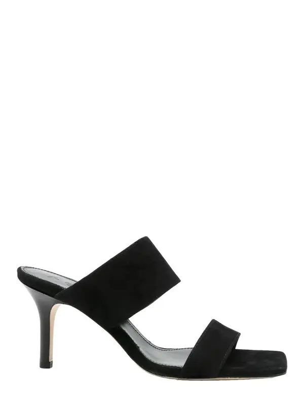 AeydĒ Suede High Heel Sandals - Black