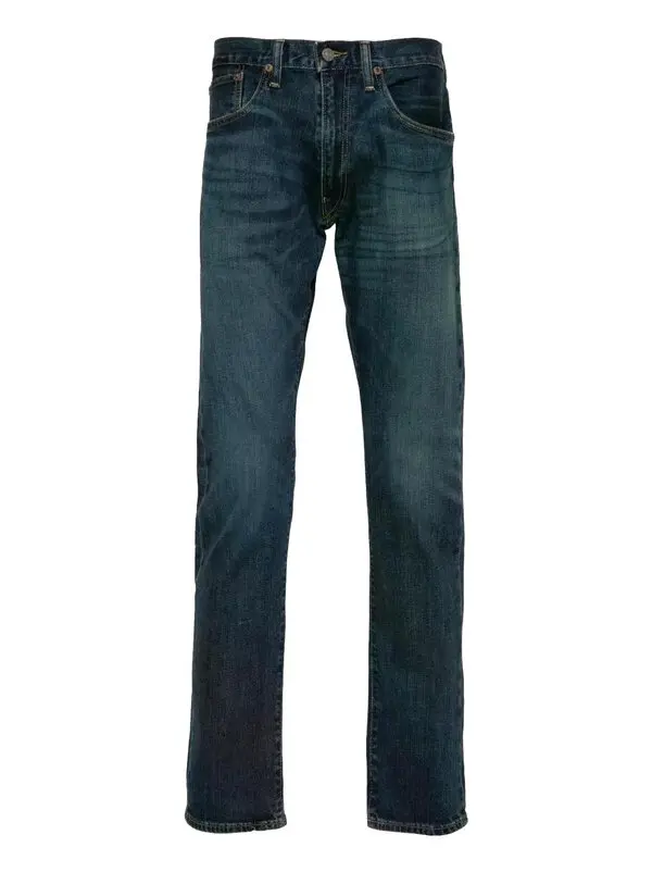 Polo Ralph Lauren Varick Low-rise Tapered Denim Jeans - Blue