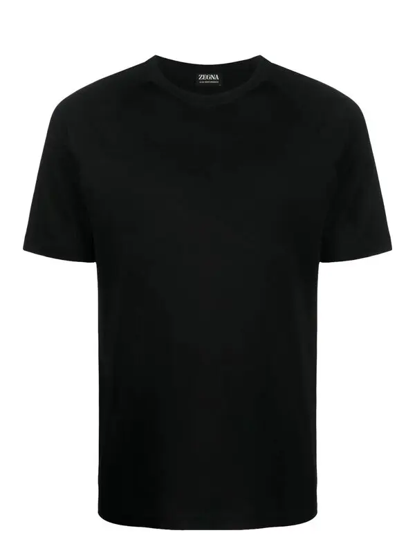 Zegna Short-sleeve Wool T-shirt - Black