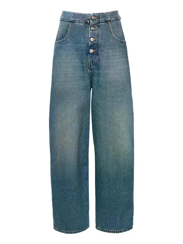 MAISON MARGIELA High-rise Wide-leg Jeans - Blue